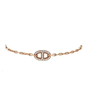 Hermès New Farandole Bracelet 18k Rose Gold With Diamonds - Pink