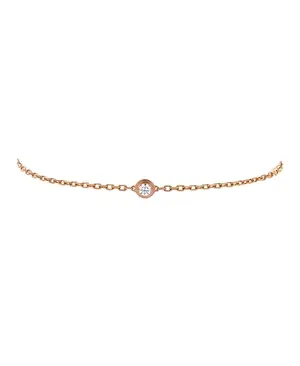 CARTIER Small D'amour Bracelet 18k Rose Gold And Diamond - Pink