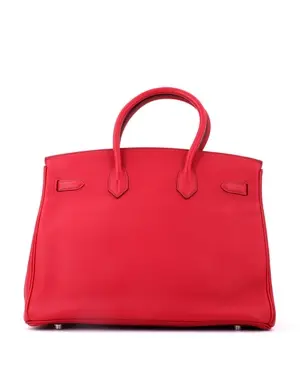 Hermès Birkin 35 Handbag Red Vache Trekking With Palladium Hardware