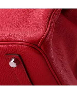 Hermès Birkin 35 Handbag Red Vache Trekking With Palladium Hardware