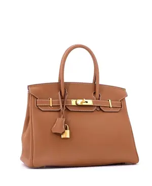 Hermès Birkin 30 Handbag Brown Togo With Hardware
