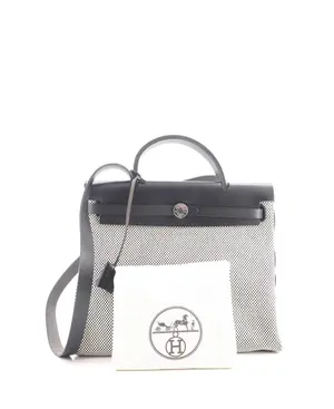 Hermès 31 Herbag Zip Criss Viking Toile And Leather