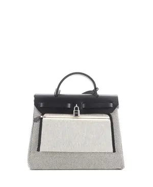 Hermès 31 Herbag Zip Criss Viking Toile And Leather