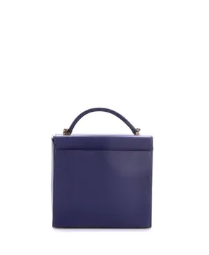Hermès Cinhetic Top Handle Bag Chevre Mysore - Navy Blue
