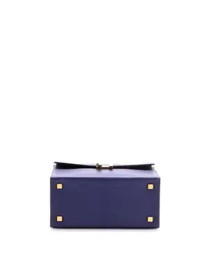 Hermès Cinhetic Top Handle Bag Chevre Mysore - Navy Blue