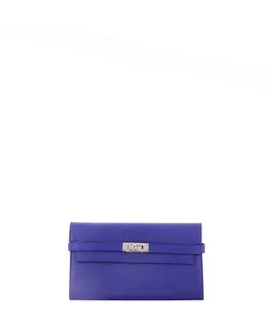 Hermès Long Kelly Wallet Epsom - Blue