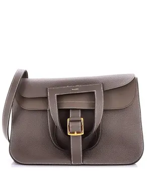 Hermès 31 Halzan Bag Clemence - Gray