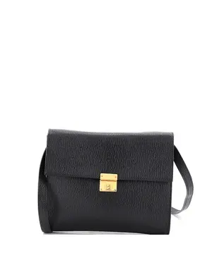 Hermès 16 Clic Wallet On Strap Chevre Mysore - Black