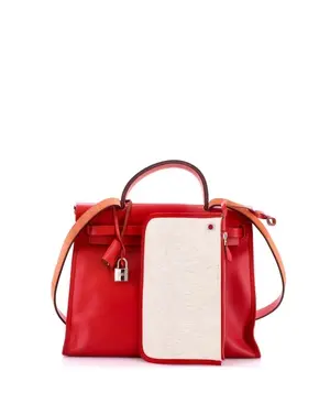 Hermès 31 Herbag Zip Berline Vache Canvas And Leather