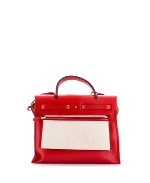 Hermès 31 Herbag Zip Berline Vache Canvas And Leather