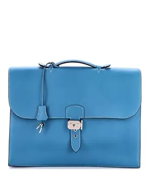 Hermès 38 Sac A Depeches Bag Togo - Blue