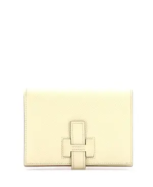 Hermès Compact New H Passant Wallet Epsom - Yellow