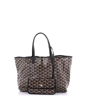 Goyard Pm Saint Louis Tote Coated Canvas - Black