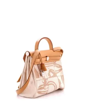 Hermès 31 Herbag Zip Relief Brides De Gala Toile And Leather