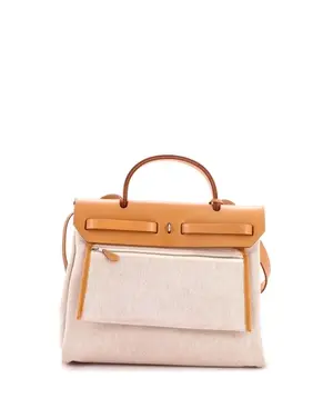 Hermès 31 Herbag Zip Relief Brides De Gala Toile And Leather