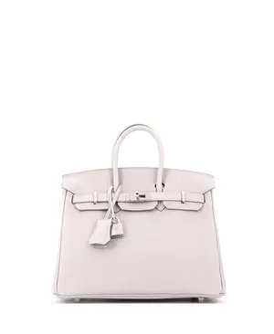 Hermès Birkin 25 Handbag Grey Togo With Palladium Hardware Gris Perle