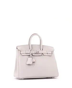 Hermès Birkin 25 Handbag Grey Togo With Palladium Hardware - Gris Perle