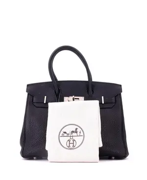 Hermès Birkin 30 Handbag Black Togo With Palladium Hardware - Noir