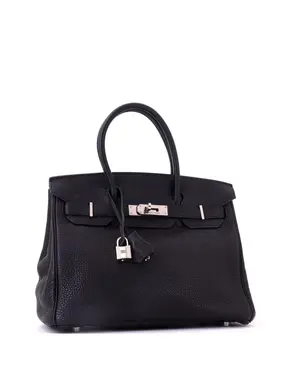 Hermès Birkin 30 Handbag Black Togo With Palladium Hardware - Noir