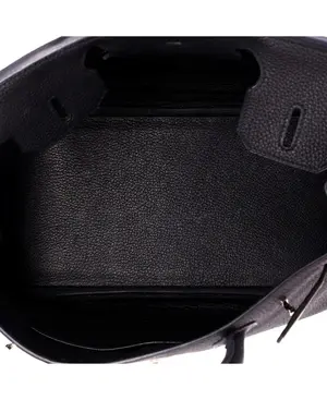 Hermès Birkin 30 Handbag Black Togo With Palladium Hardware - Noir