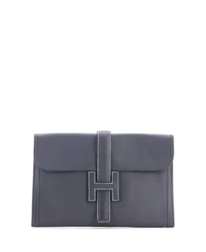 Hermès Pm Jige Clutch Epsom - Blue