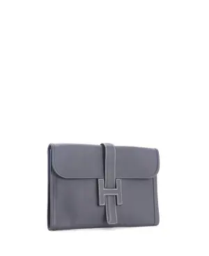 Hermès Pm Jige Clutch Epsom - Blue