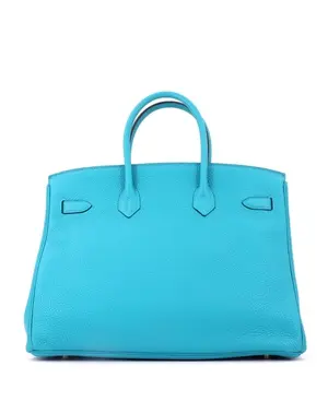 Hermès Birkin 35 Handbag Blue Togo With Gold Hardware - Turquoise