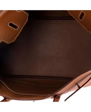 Hermès Birkin 35 Handbag Brown Togo With Palladium Hardware - Gold
