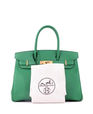 Hermès Birkin 30 Handbag Green Epsom With Gold Hardware - Cactus