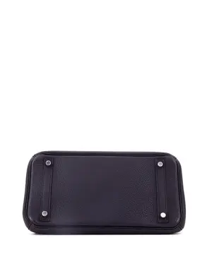 Hermès Birkin 30 Handbag Black Fjord With Palladium Hardware