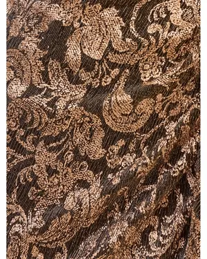 Adrianna Papell Metallic Crinkled Textured Gown