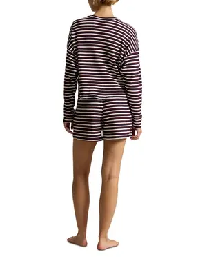 Polo Ralph Lauren Waffle Knit Long Sleeve Top & Shorts Pajama Set