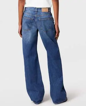 Stella McCartney Crystal-embellished Straight-leg Jeans