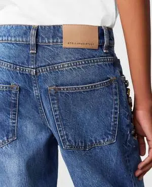 Stella McCartney Crystal-embellished Straight-leg Jeans