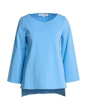 European Culture T-shirt Azure Size Cotton, Polyamide, Elastane - Blue