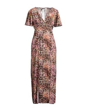GAELLE PARIS Maxi Dress Camel Size Polyester - Beige