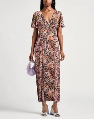 GAELLE PARIS Maxi Dress Camel Size Polyester