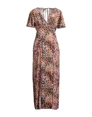 GAELLE PARIS Maxi Dress Camel Size Polyester