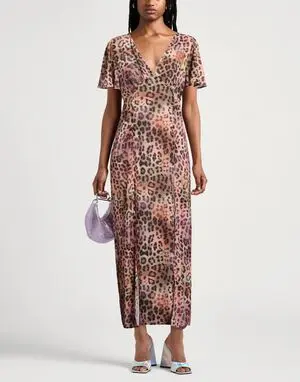 GAELLE PARIS Maxi Dress Camel Size Polyester
