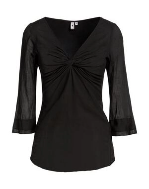 European Culture Top Size Cotton, Lycra - Black