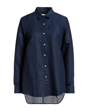 120% Lino Shirt Size Linen, Cupro - Navy