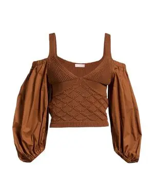 Liu Jo Top Size Cotton, Elastane - Brown