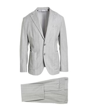 MANUEL RITZ Suit Light Size Virgin Wool, Elastane - Grey