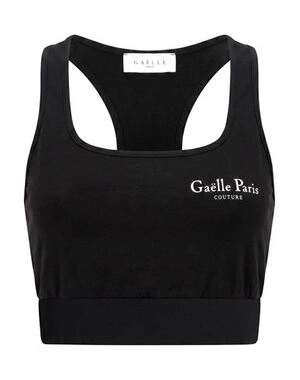 GAELLE PARIS Top Size Cotton, Elastane - Black