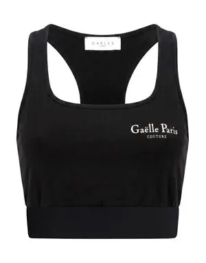 GAELLE PARIS Top Size Cotton, Elastane - Black