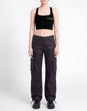 GAELLE PARIS Top Size Cotton, Elastane - Black