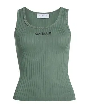 GAELLE PARIS Tank Top Military Size Polyester, Viscose, Elastane