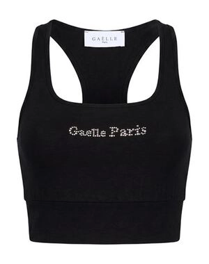 GAELLE PARIS Top Size Cotton, Elastane - Black