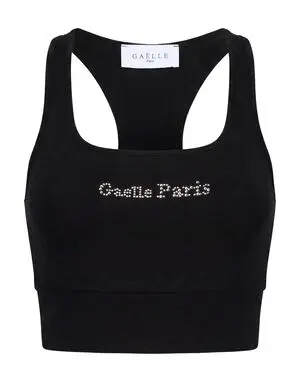 GAELLE PARIS Top Size Cotton, Elastane - Black