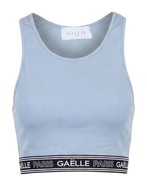 GAELLE PARIS Top Size Cotton, Elastane - Blue